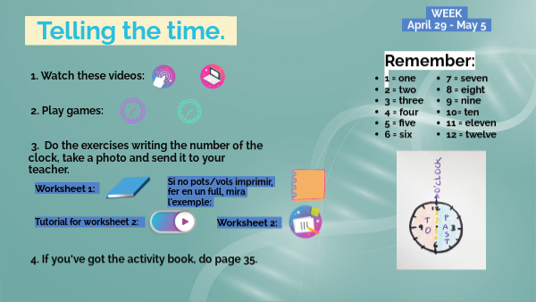 4th English Unit 4 telling time | Genially