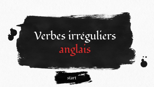 Irregular verbs INK PRESENTATION