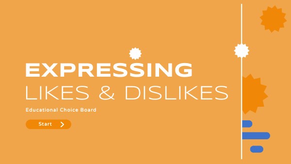 EDUCATIONAL CHOICE BOARD Likes & Dislikes | Genially