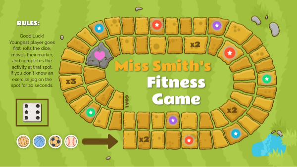 Miss Smiths Fitness Game | Genially
