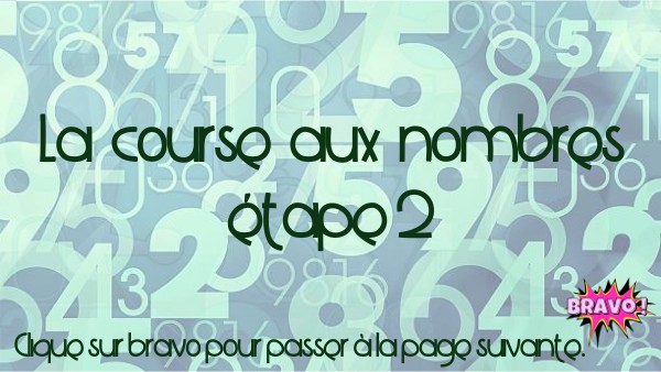 la course aux nombres 2 | Genially