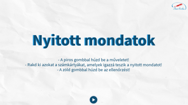 Nyitott mondatok 1. oszt. mat.