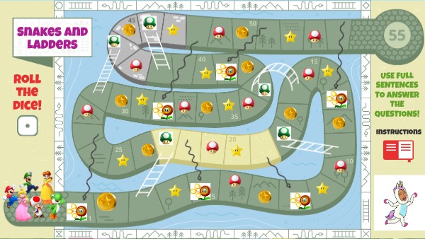 SNAKES AND LADDERS SUPER MARIO 2nd grade | Genially