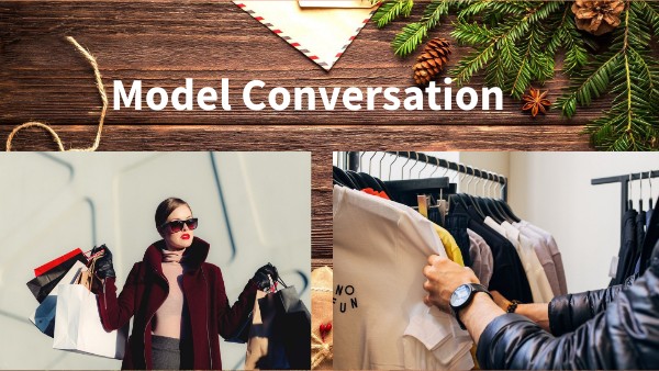 Model conversation about shopping
