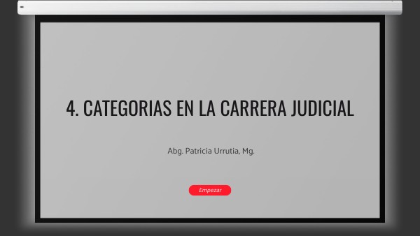4. CATEGORIAS DE LA FUNCION JUDICIAL | Genially
