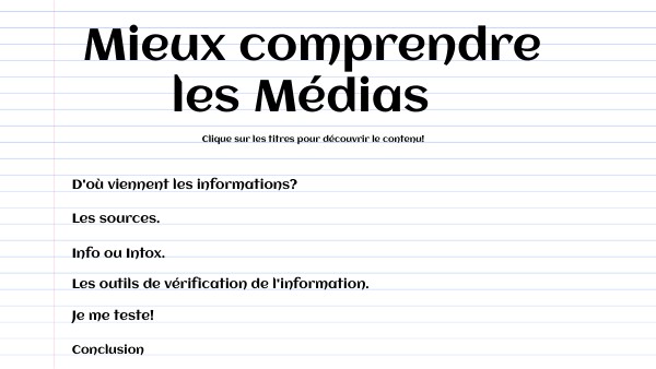 Mieux comprendre les médias | Genially