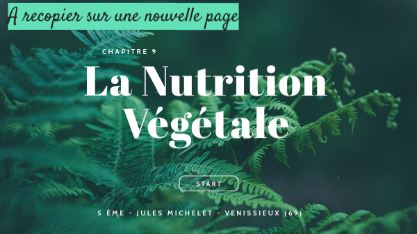 Chap 9 Nutrition végétale 5ème | Genially