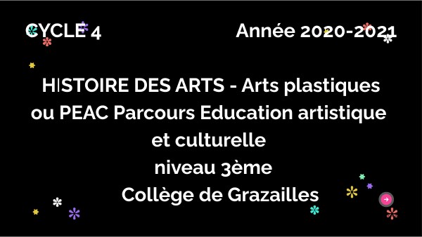 Histoire des arts ou Parcours PEAC - S'y préparer