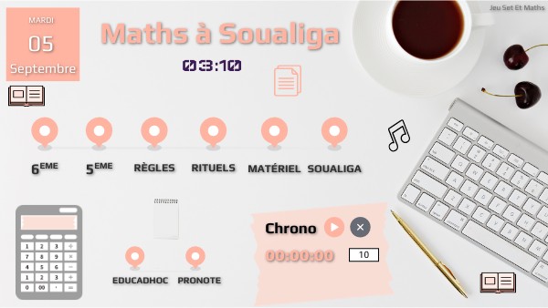 Tableau de bord en Classe - Math - Jeu Set et Maths