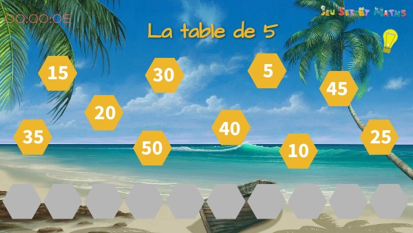 5 Table de multiplication par 5