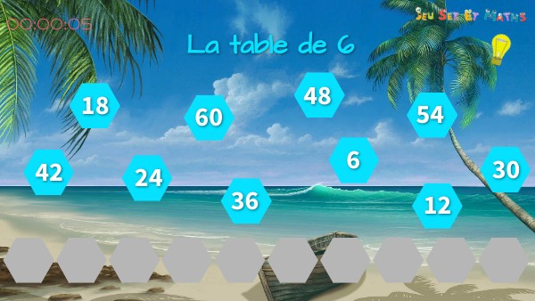 6 Table de Multiplication par 6