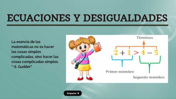 ECUACIONES Y DESIGUALDADES GRADO NOVENO | Genially