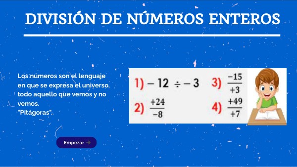 DIVISIÓN DE NÚMEROS ENTEROS | Genially