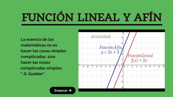 FUNCIÓN LINEAL Y AFÍN | Genially