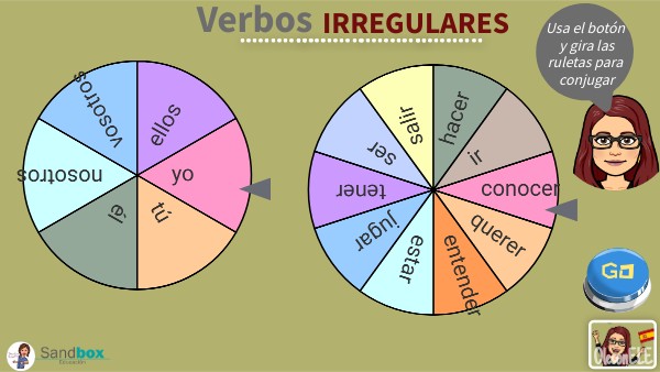 Ruletas Múltiples Verbos Irregulares