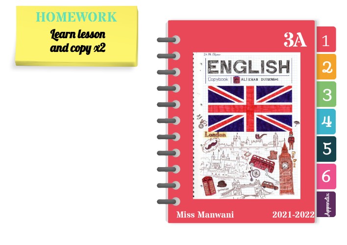 English Copybook 3A 21-22