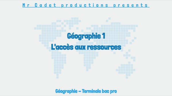Géographie 1