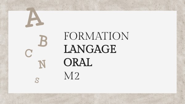 Langage oral | Genially