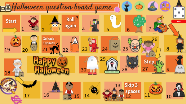 Halloween question board game | Genially