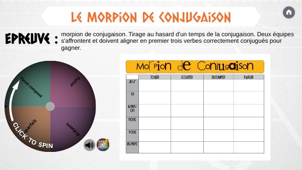 Morpions de conjugaison | Genially