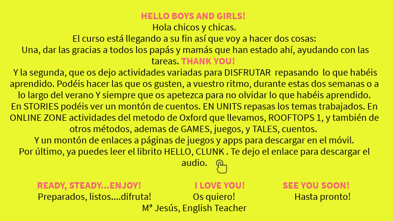 ENGLISH REVIEW 1st LEVEL | Genially