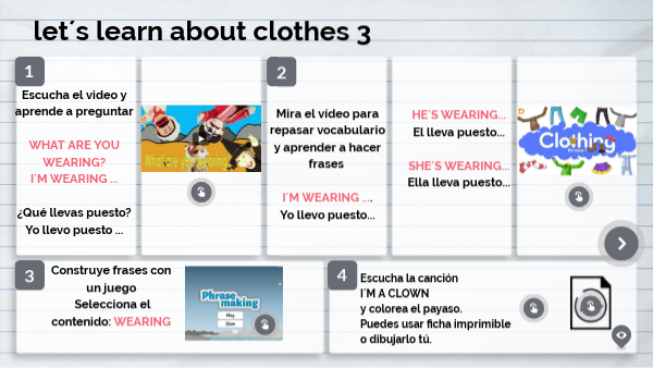 LET´S LEARN ABOUT CLOTHES 2 | Genially