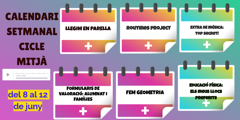 3r - CALENDARI SETMANAL (8-12/6) | Genially