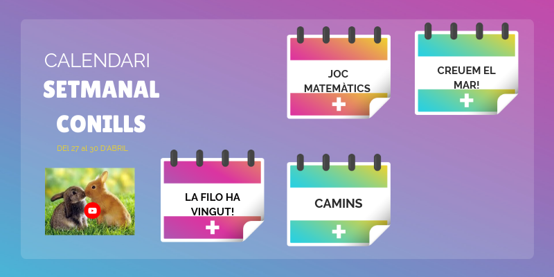 P4 - CALENDARI SETMANAL (27-30/4) | Genially