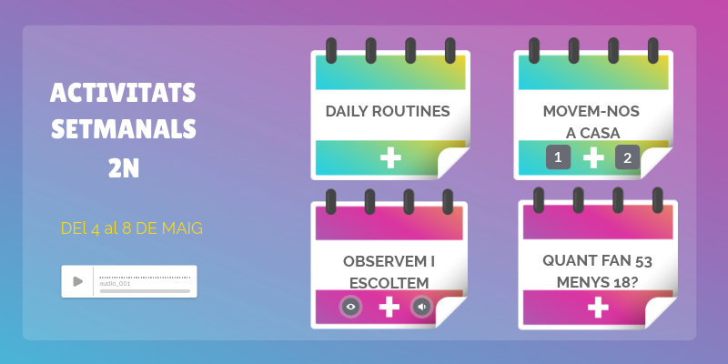 2n - CALENDARI SETMANAL (4-8/5)