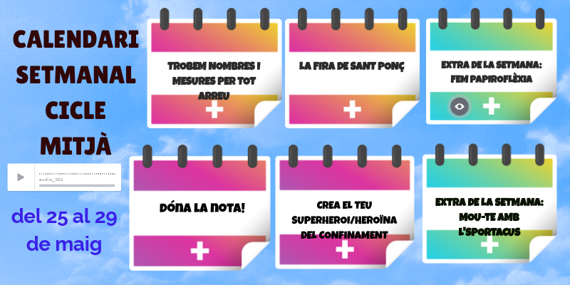 3r - CALENDARI SETMANAL (25-29/5) | Genially