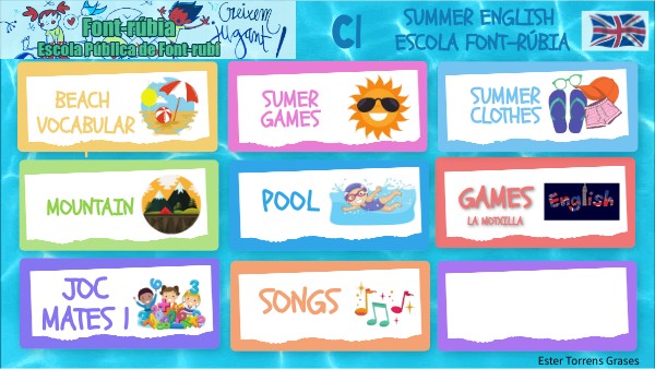 SUMMER ENGLISH ESCOLA FONT-RÚBIA | Genially