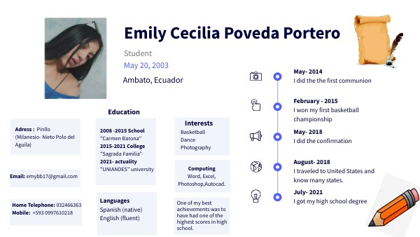 Resume Emily Poveda 3D