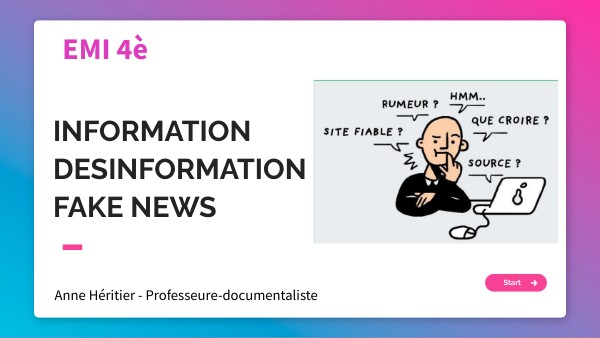INformation - Desinformation EMI 4è | Genially