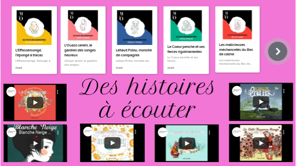 Des histoires à écouter | Genially