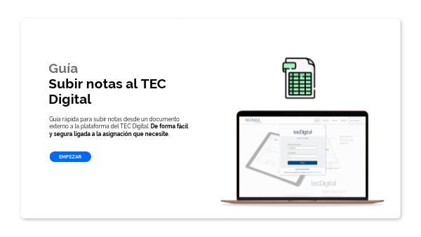GUÍA SUBIR NOTAS al TEC Digital