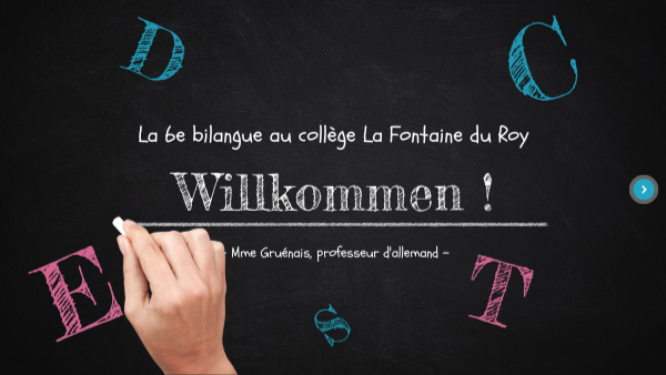 La 6e bilangue au collège La Fontaine du Roy | Genially