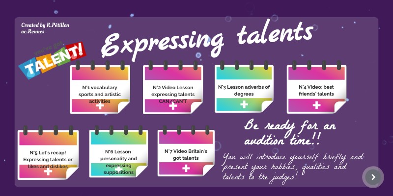 expressing talents | Genially
