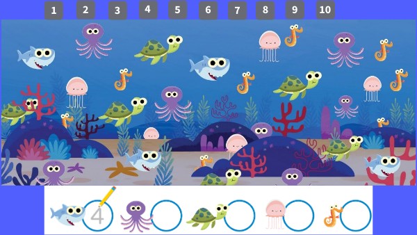 Count the sea animals