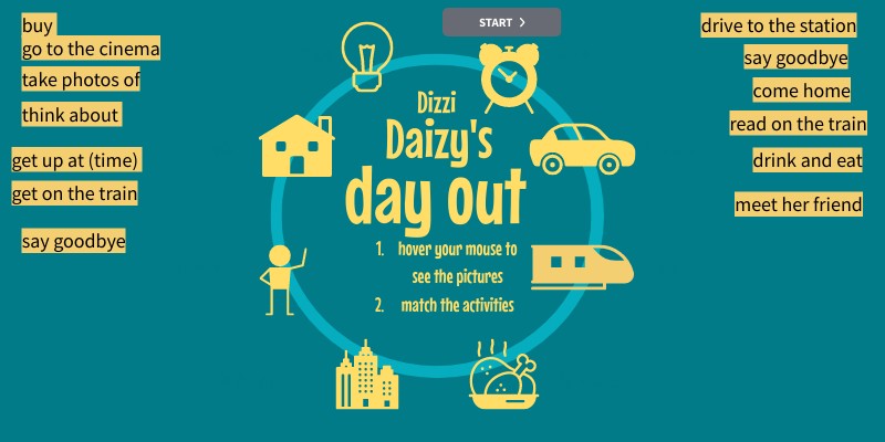 A day in life (Past Simple story) | Genially