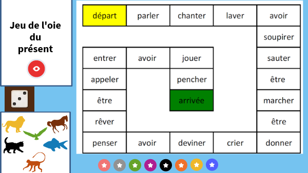 jeu de l'oie présent | Genially