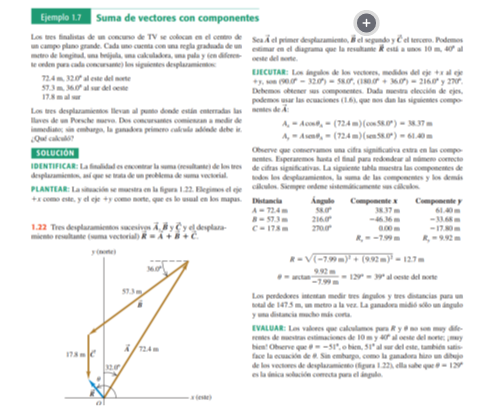 Suma de vectores con componentes