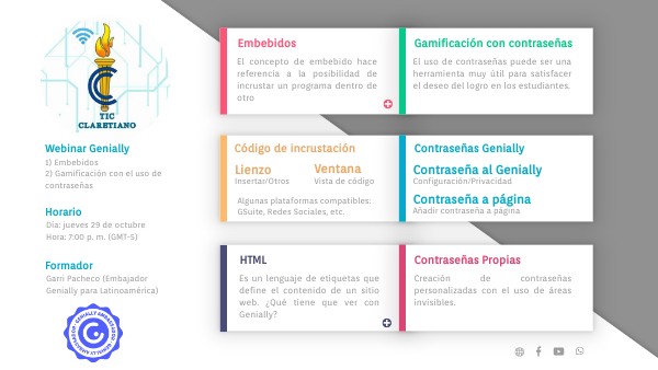 Webinar Genially: Embebidos y Gamificación