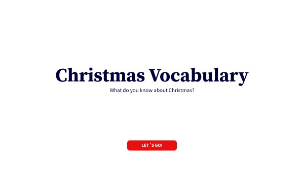 Christmas Vocabulary | Genially