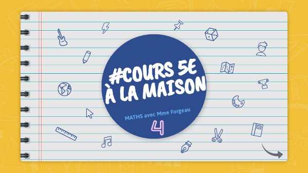 Cours à distance 5e n°4