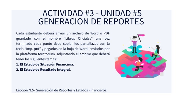 ACTIVIDAD #3 UNIDAD #5: III TALLER GENERACION DE REPORTES | Genially