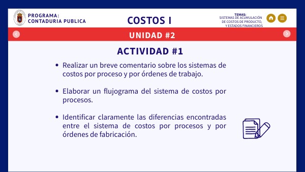 COSTOS I UNIDAD #2 ACTIVIDAD #1