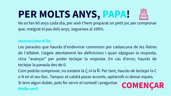 aniversari papa | Genially