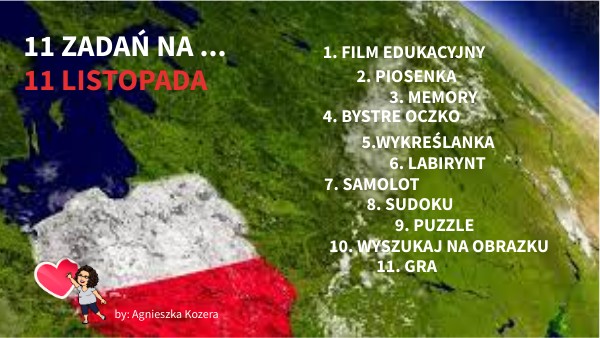 11 zadań na 11 Listopada | Genially