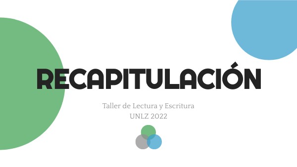 Recapitulación