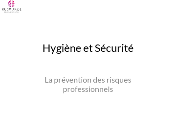 Copie - 1 - Hygiène et Sécurité (la prevention des risques) | Genially